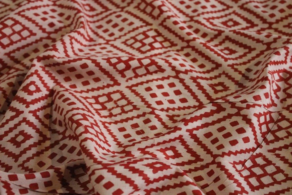 Geometric Print Block Print Fabric Cotton Fabric Fabric by | Etsy