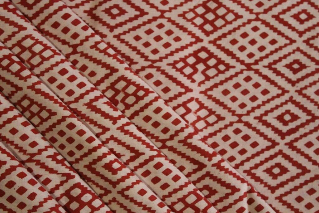 Geometric Print Block Print Fabric Cotton Fabric Fabric by | Etsy