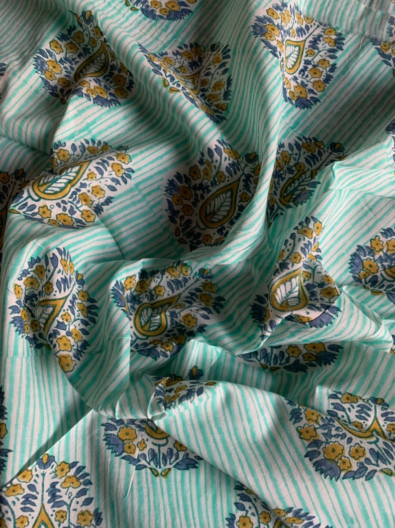 Paisley print Hand Block print printed cotton fabric block | Etsy