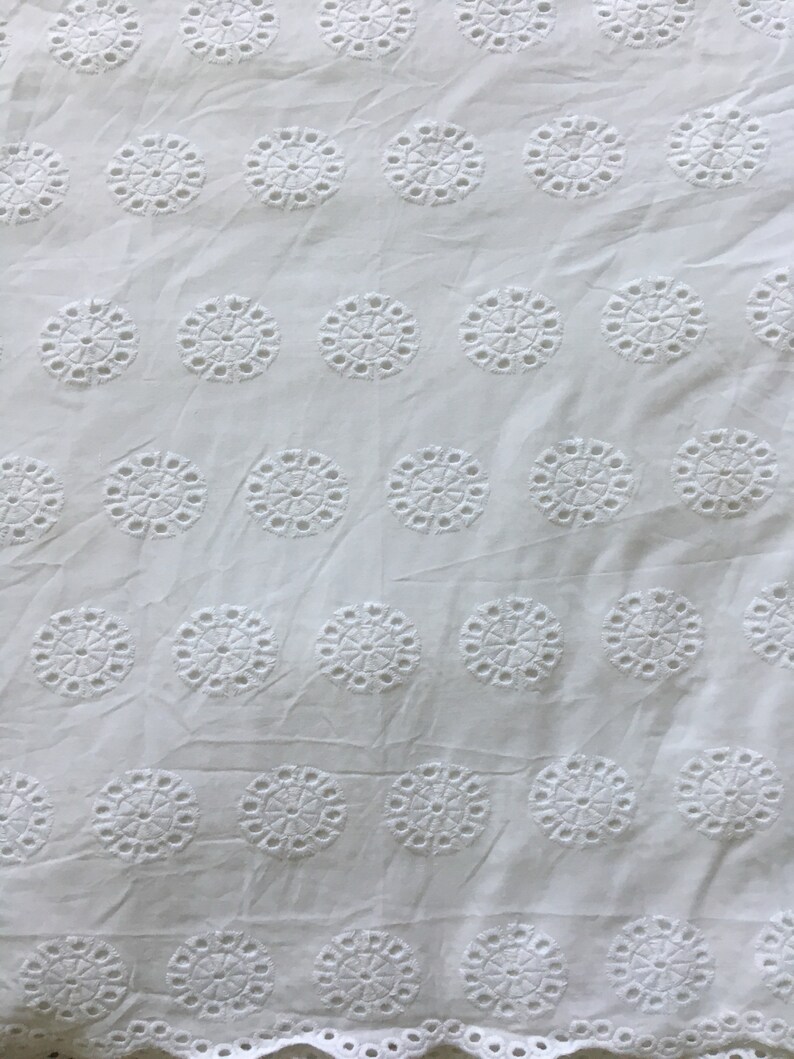 Eyelet Fabric Eyelet Dress Embroidered Eyelet Eyelet Cotton | Etsy