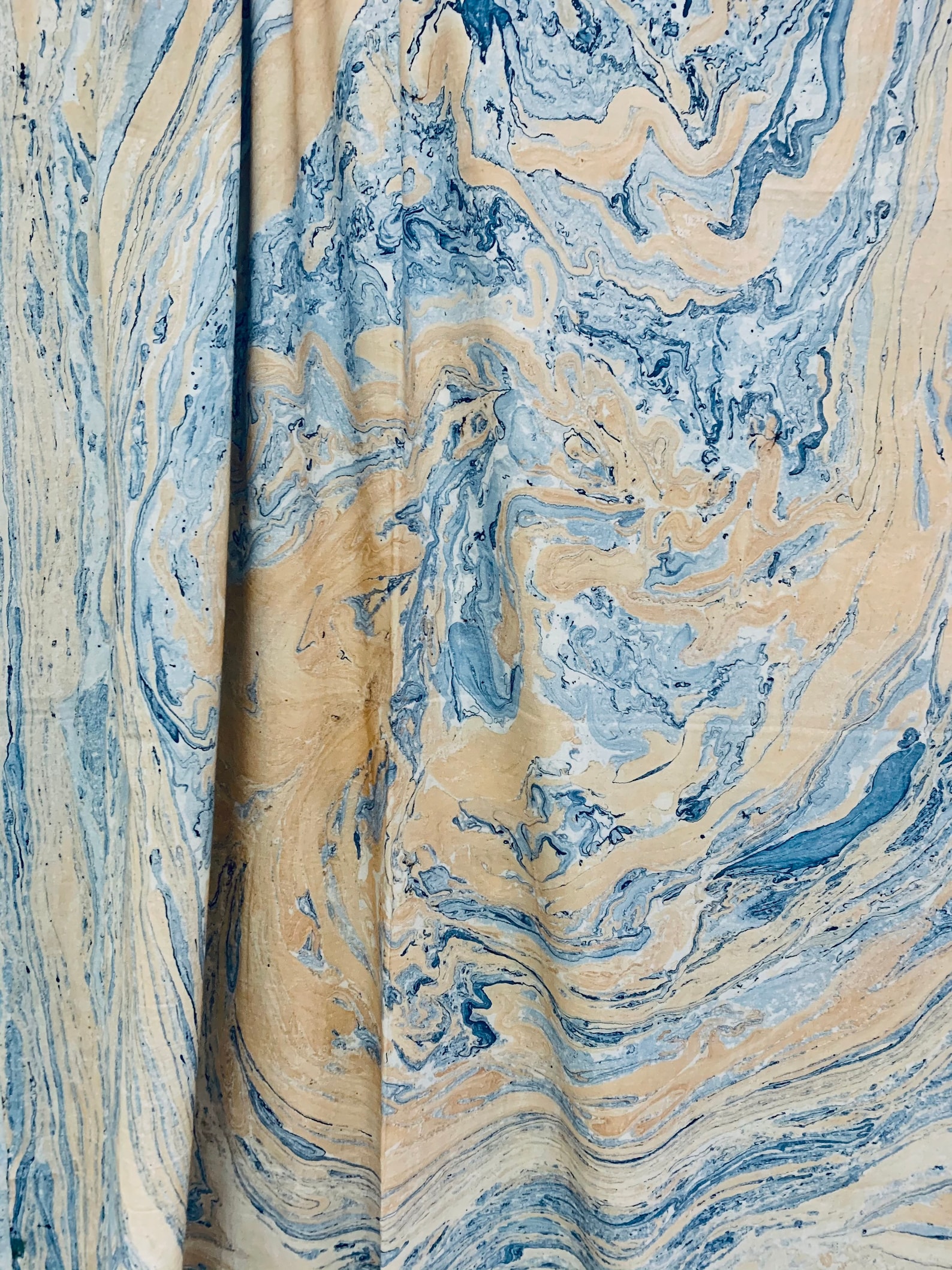 2.5 yard marble print Block print fabric Womens clothing | Etsy