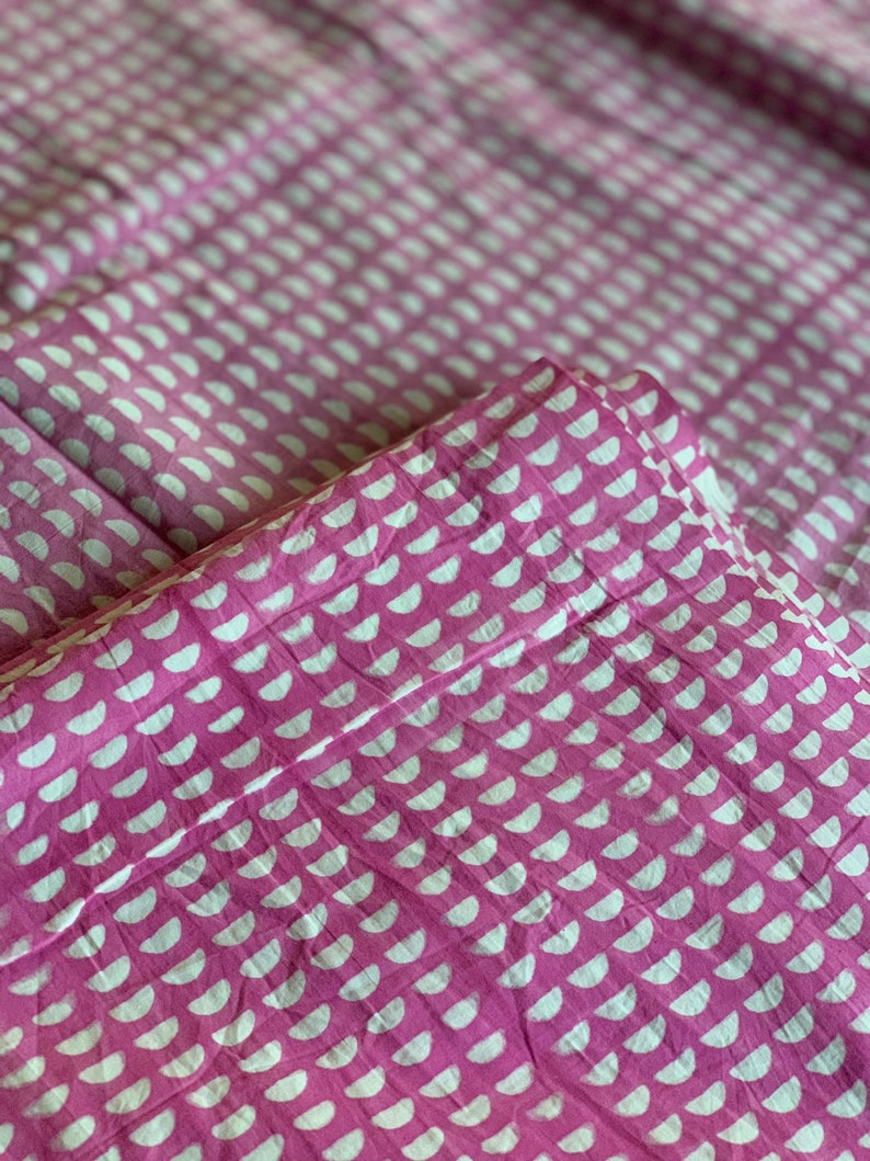 Orchid Hand Block Print Floral Print Soft Cotton Fabric - Etsy