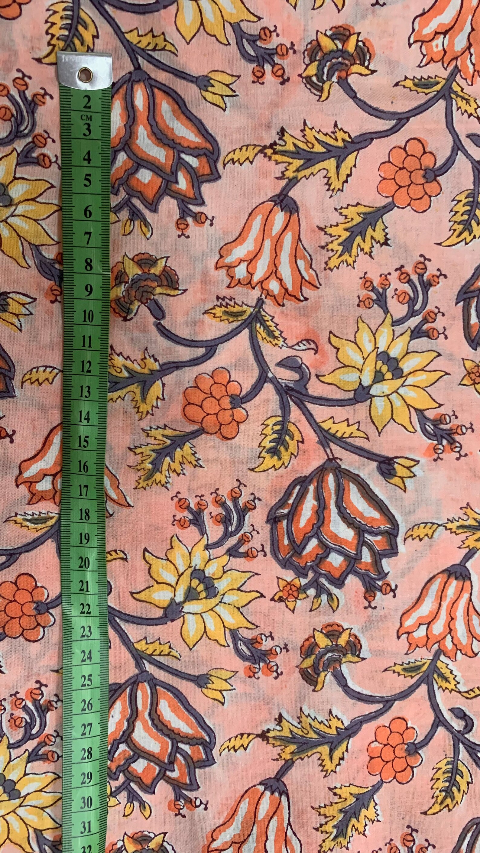 Sanganeri Hand Block Fabric Floral Print Indian Cotton Cambric - Etsy