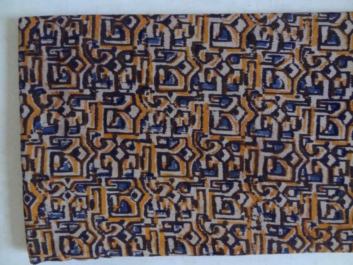 Geometric Print Block Print Fabric Womens Clothing Vegetable - Etsy