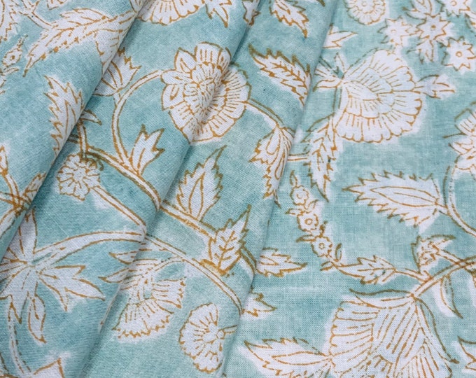 Beautiful Hand Block Printed Fabric, Cotton Fabric, Indian Fabric ...