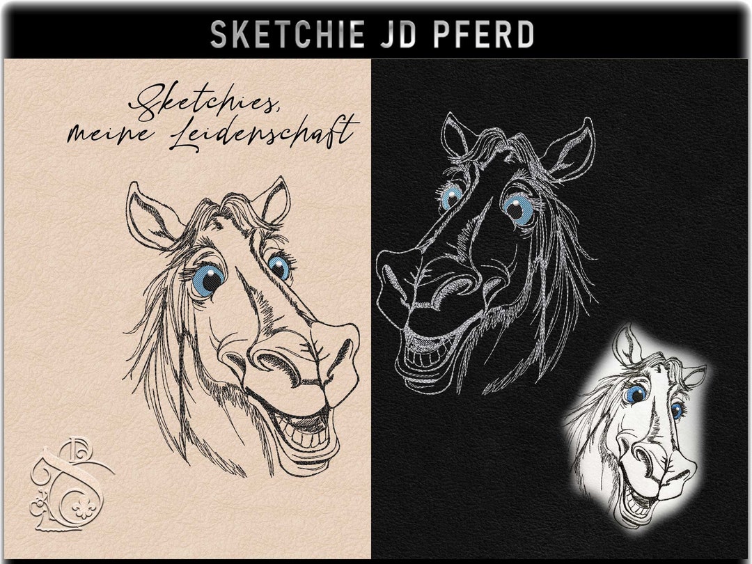 Embroidery File -JD Horse-no.10 Sketchies My Passion - Etsy