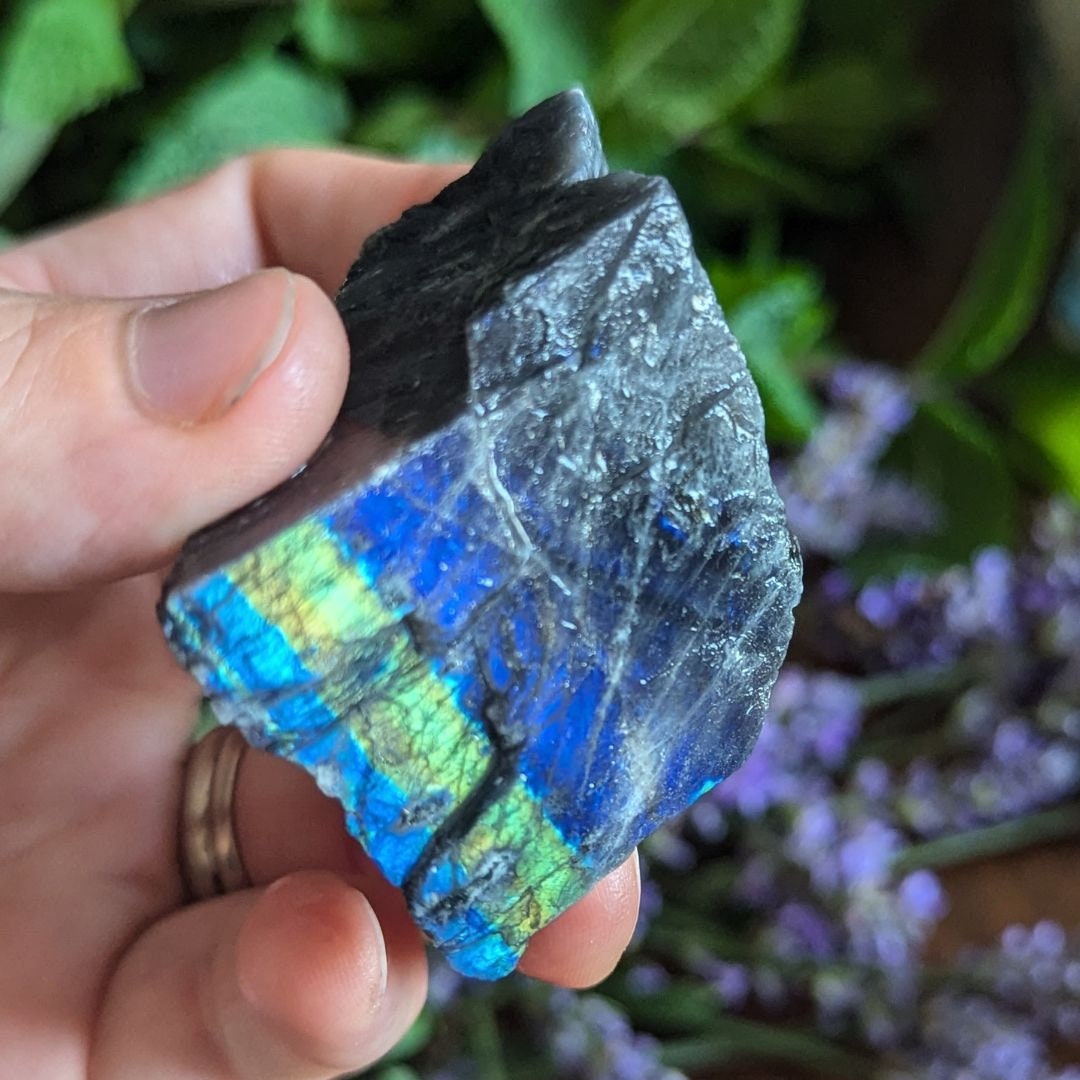 Rare, Authentic Grade A Spectrolite From Finland Premium Natural Hand ...