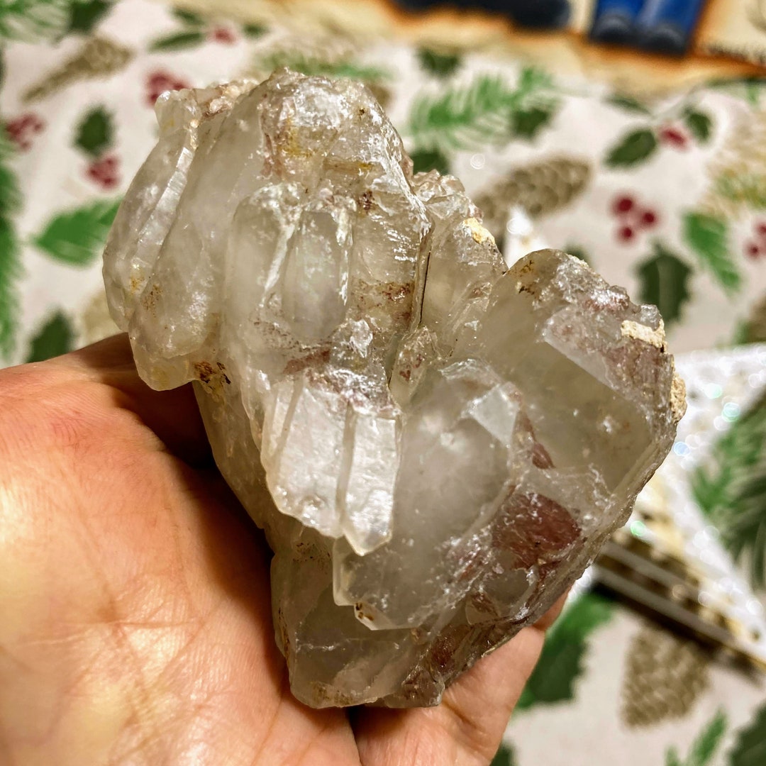 Clear Quartz Double Terminated Cluster With Inclusions - Etsy