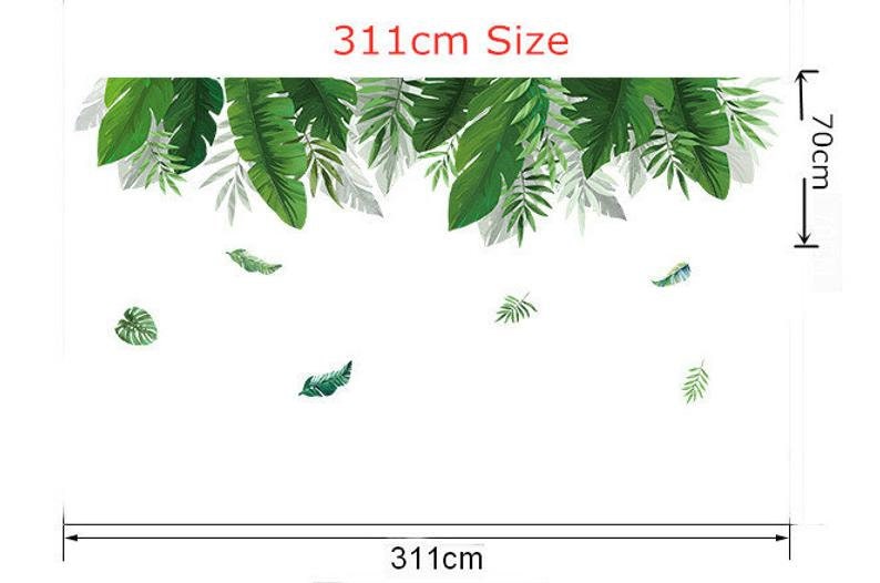 big-tropical-palm-leaf-wall-stickers-green-plants-wall-decal-etsy