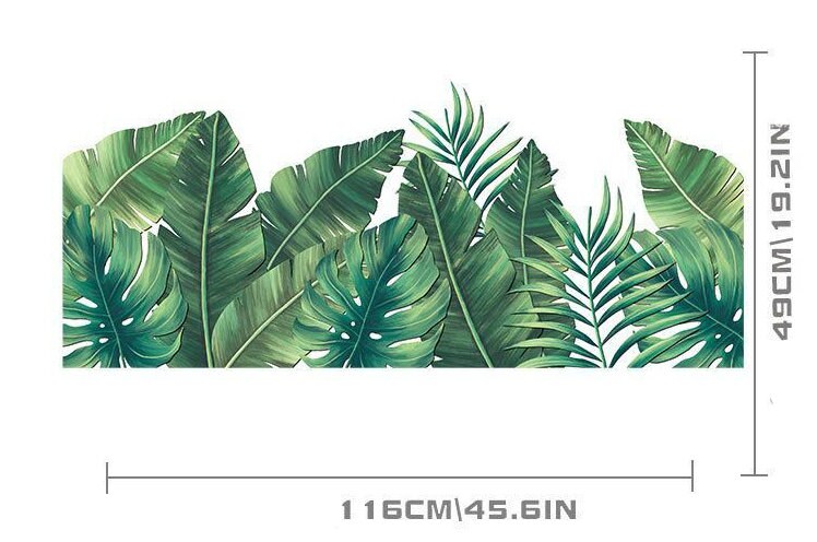 Sale-plant Big Leaf Wall Sticker Tropical Rainforest Banana - Etsy
