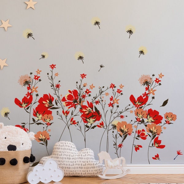 Vintage Flower Decal - Etsy