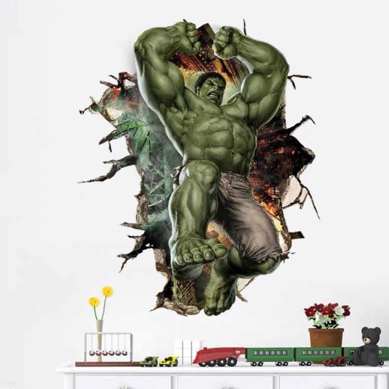 Marvel Heroes Wall Sticker 3D Hulk Wall Art Wall Decor Wall | Etsy