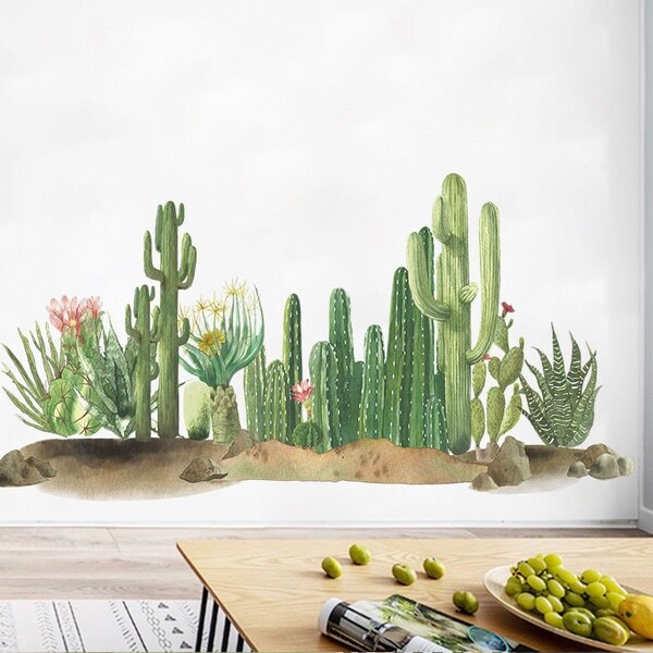 Cactus Wall Decal - Etsy