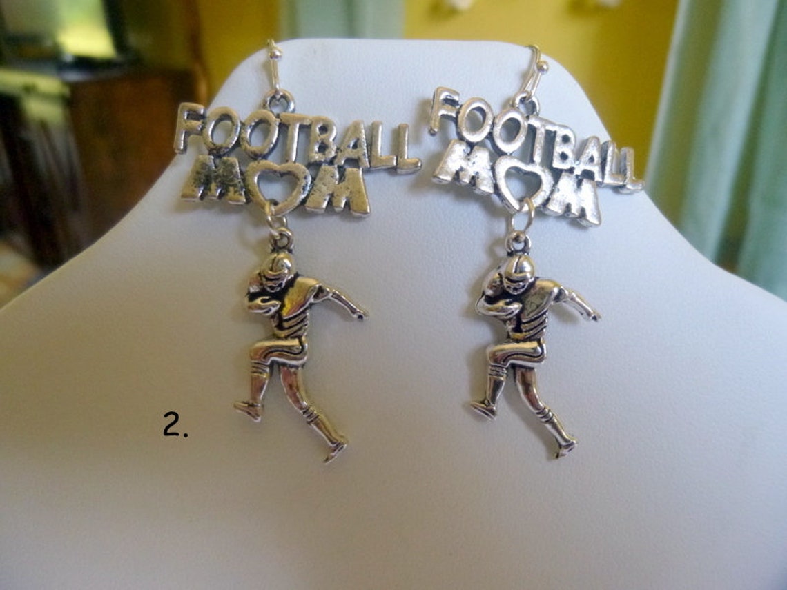 Football Earrings Sports Earrings Football Charm Earrings - Etsy