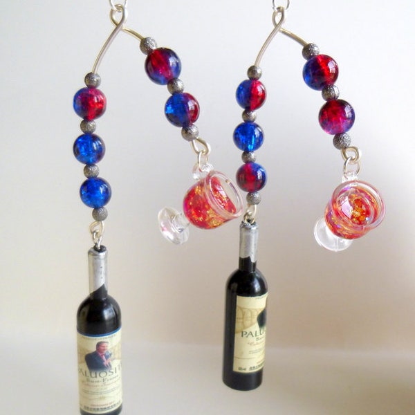 Wine Bottle Earrings - Etsy