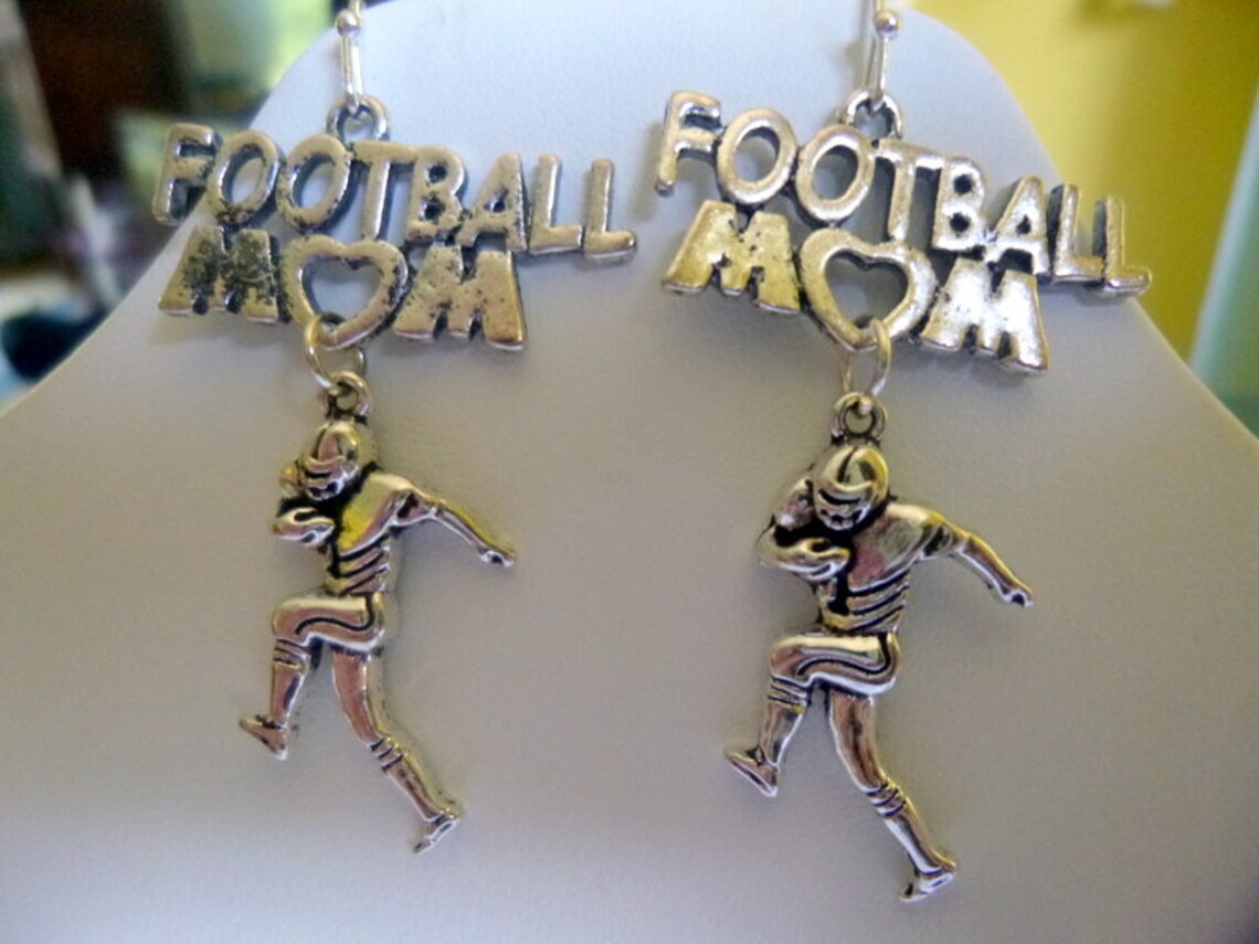 Football Earrings Sports Earrings Football Charm Earrings | Etsy