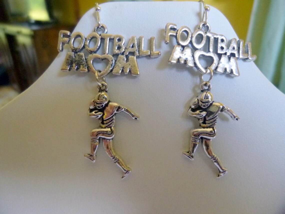Football Earrings Sports Earrings Football Charm Earrings | Etsy