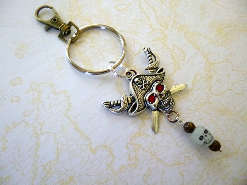 Pirate Key Chain Large Pirate With Sword Key Chain Pirate - Etsy
