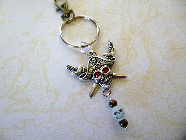 Pirate Key Chain Large Pirate With Sword Key Chain Pirate - Etsy