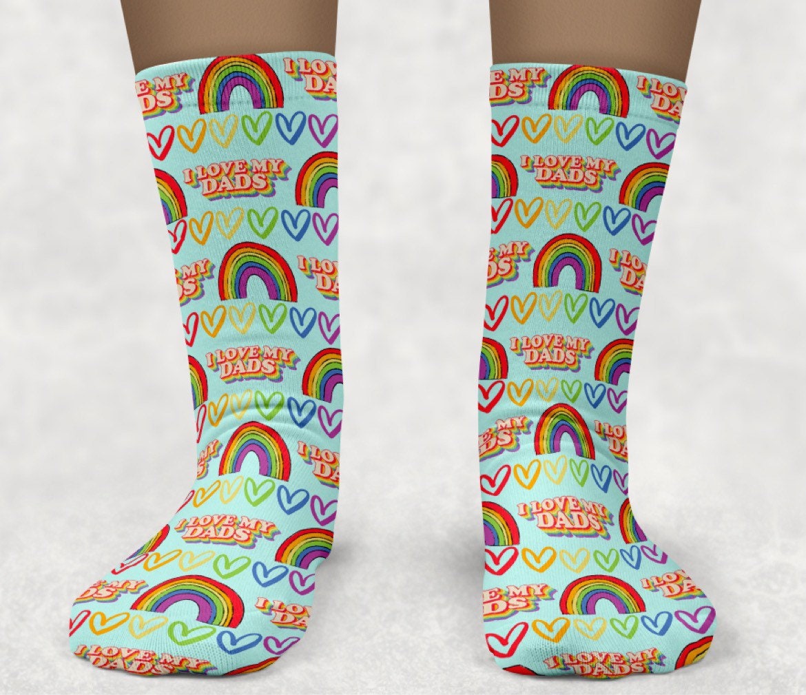 I Love My Dads Socks, Pride Socks, Pride Month socks sold by Bernardo ...