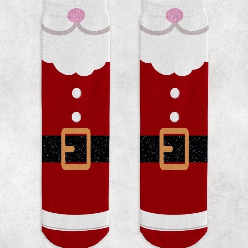Santa Claus Socks - Etsy