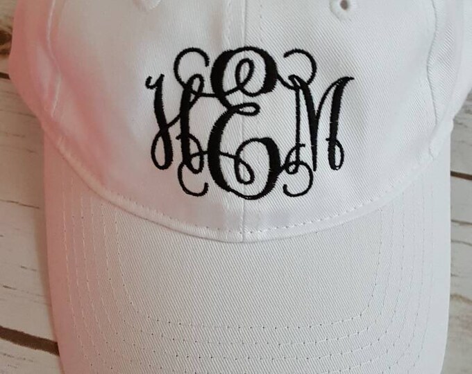 Ladies' Infinity Monogram Baseball Cap Custom Color Hat and Embroidery ...