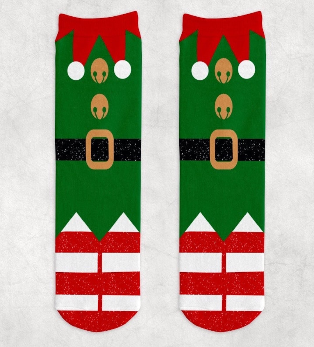Elf Socks, Toddler Socks, Family Christmas Socks, Christmas Socks for ...