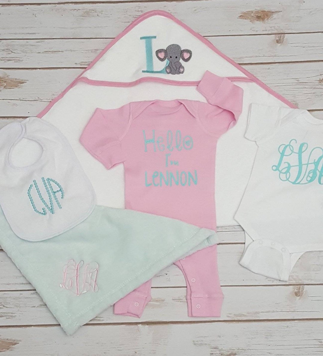 Monthly Monogram Box, Monthly Subscription Box, New Baby Gift Box, Baby ...