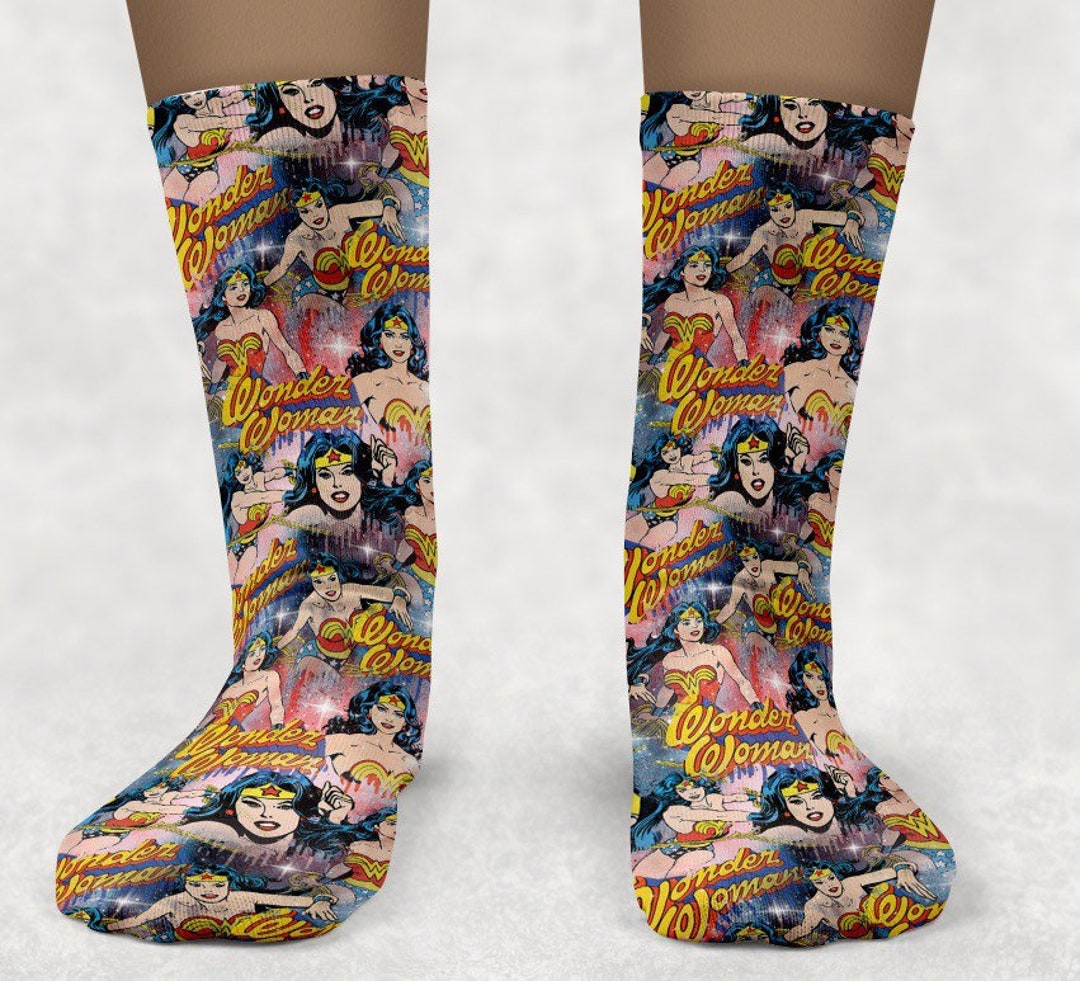 Wonder Woman Socks, DC Comic Socks, Super Hero Socks, Socks for Kids ...