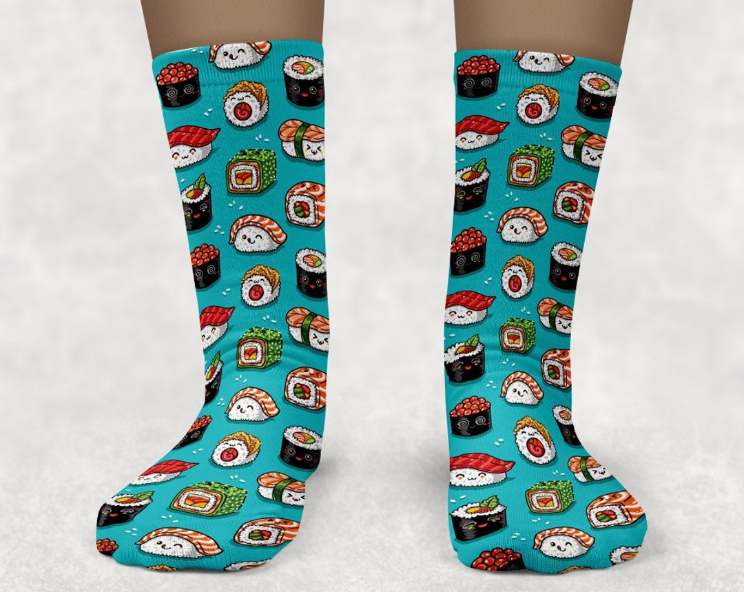 Sushi Socks, Sushi Rolls, Cute Toddler Socks, Socks for Kids, Socks for ...