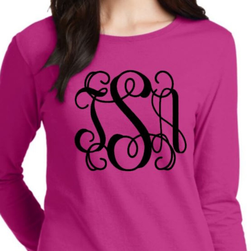 Monogram Long Sleeve - Etsy
