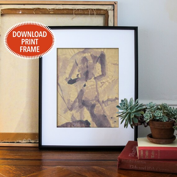 Printable Art Woman's Back Figure Drawing Digital | Etsy