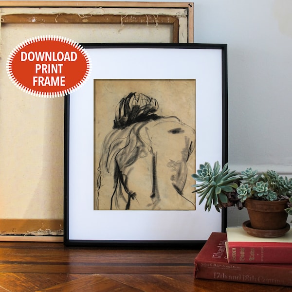Woman Back Drawing - Etsy