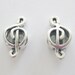 5 Treble Clef Big Hole Beads, Silver Color Big Beads, Large Hole Music ...