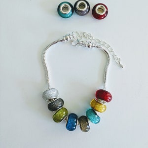 10 Large Glitter Beads in Random Colors - Etsy