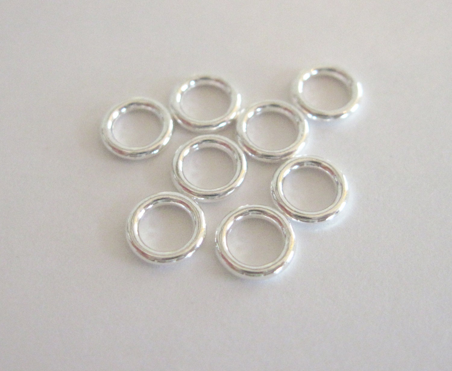 100 6mm Silver Plated Closed Jump Rings Bulk Pack Thin | Etsy
