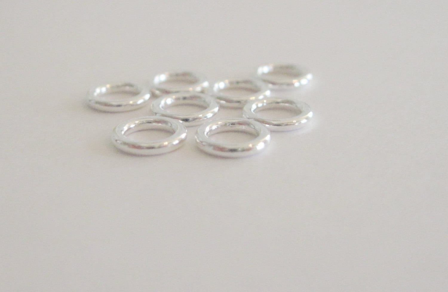100 6mm Silver Plated Closed Jump Rings Bulk Pack Thin | Etsy