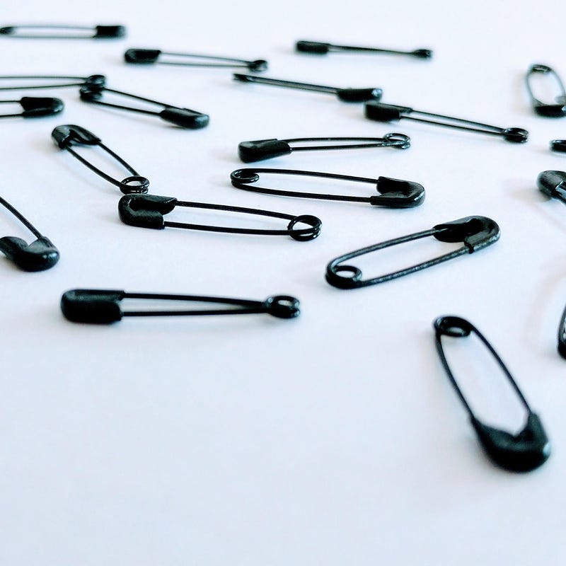 Black Safety Pins - Etsy