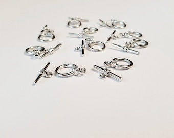 2 Sterling Silver Toggle Clasps Sterling Toggle Clasps 925 - Etsy