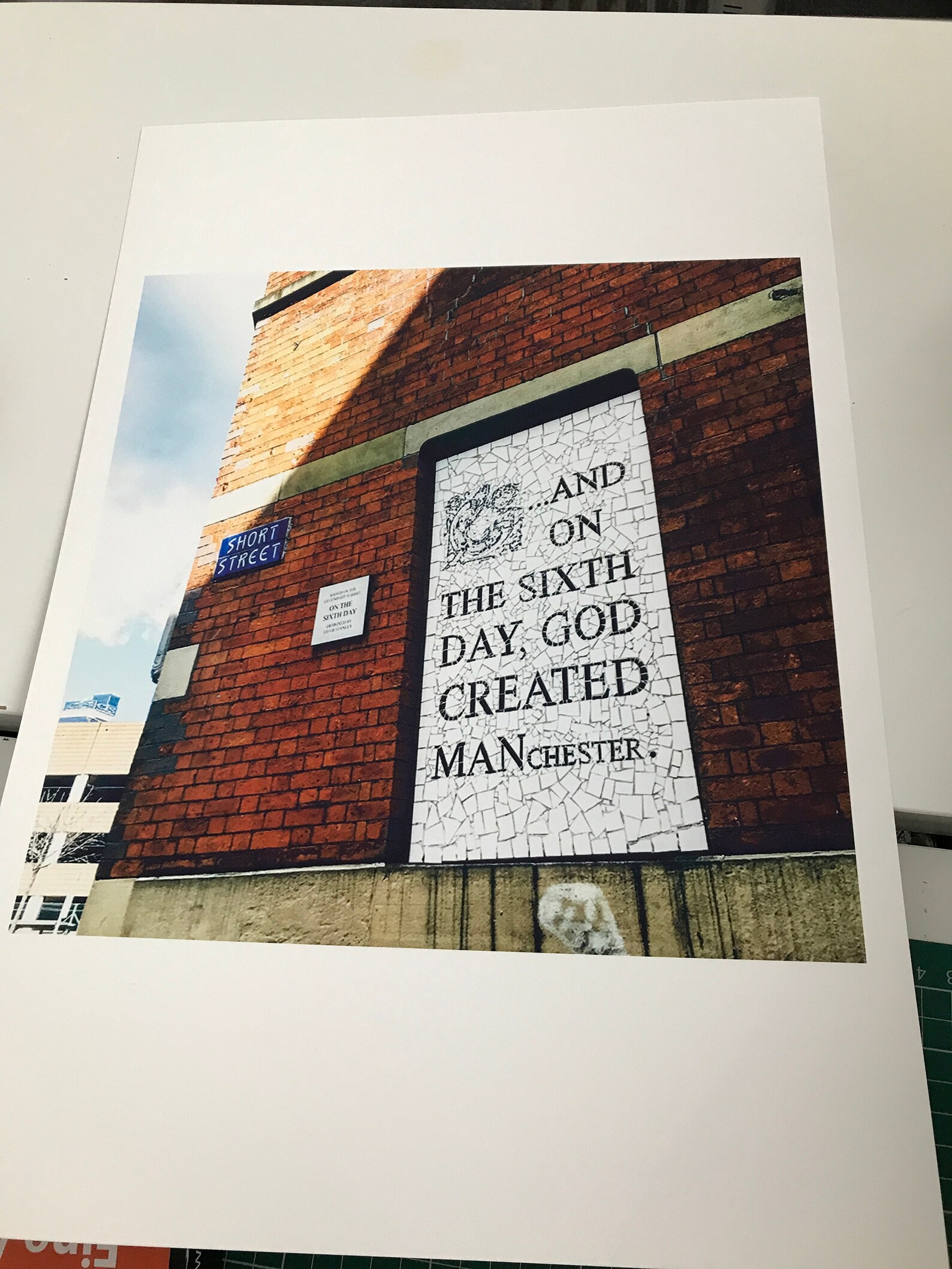 On the Sixth Day Print Only/god Created Manchester/print/wall - Etsy