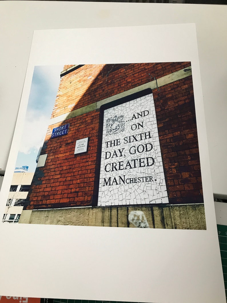 On the Sixth Day Print Only/god Created Manchester/print/wall - Etsy