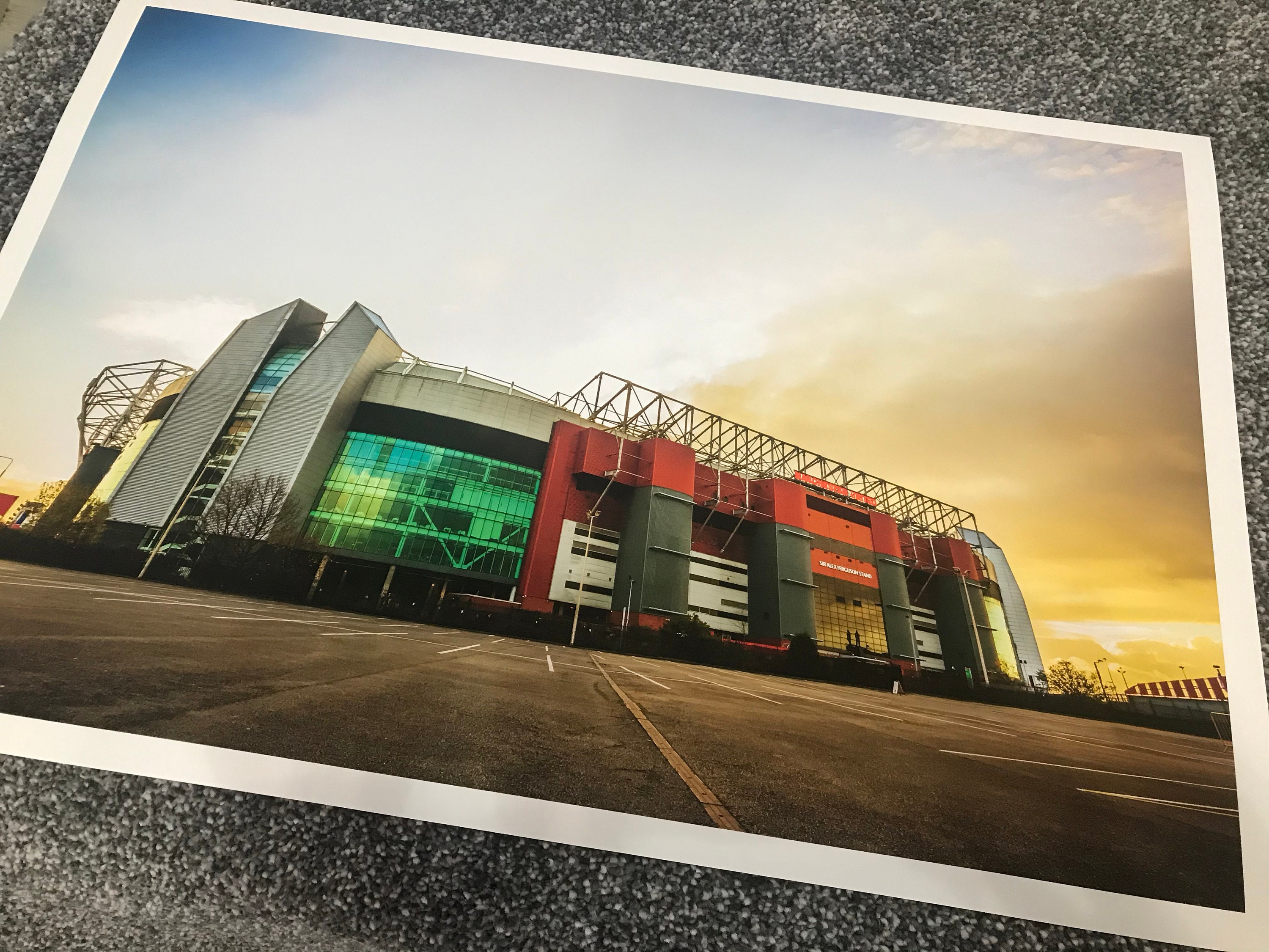Old Trafford at Sunset / A Colour Photo/ Manchester United / - Etsy UK