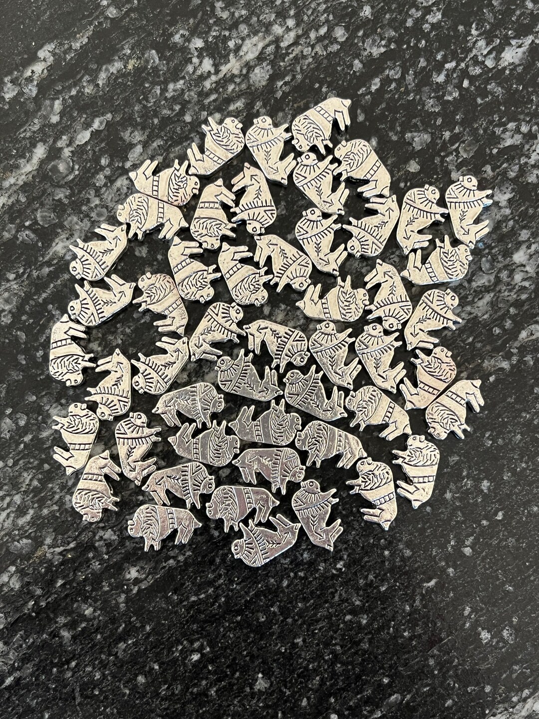 50 Bison/buffalo Beads - Etsy