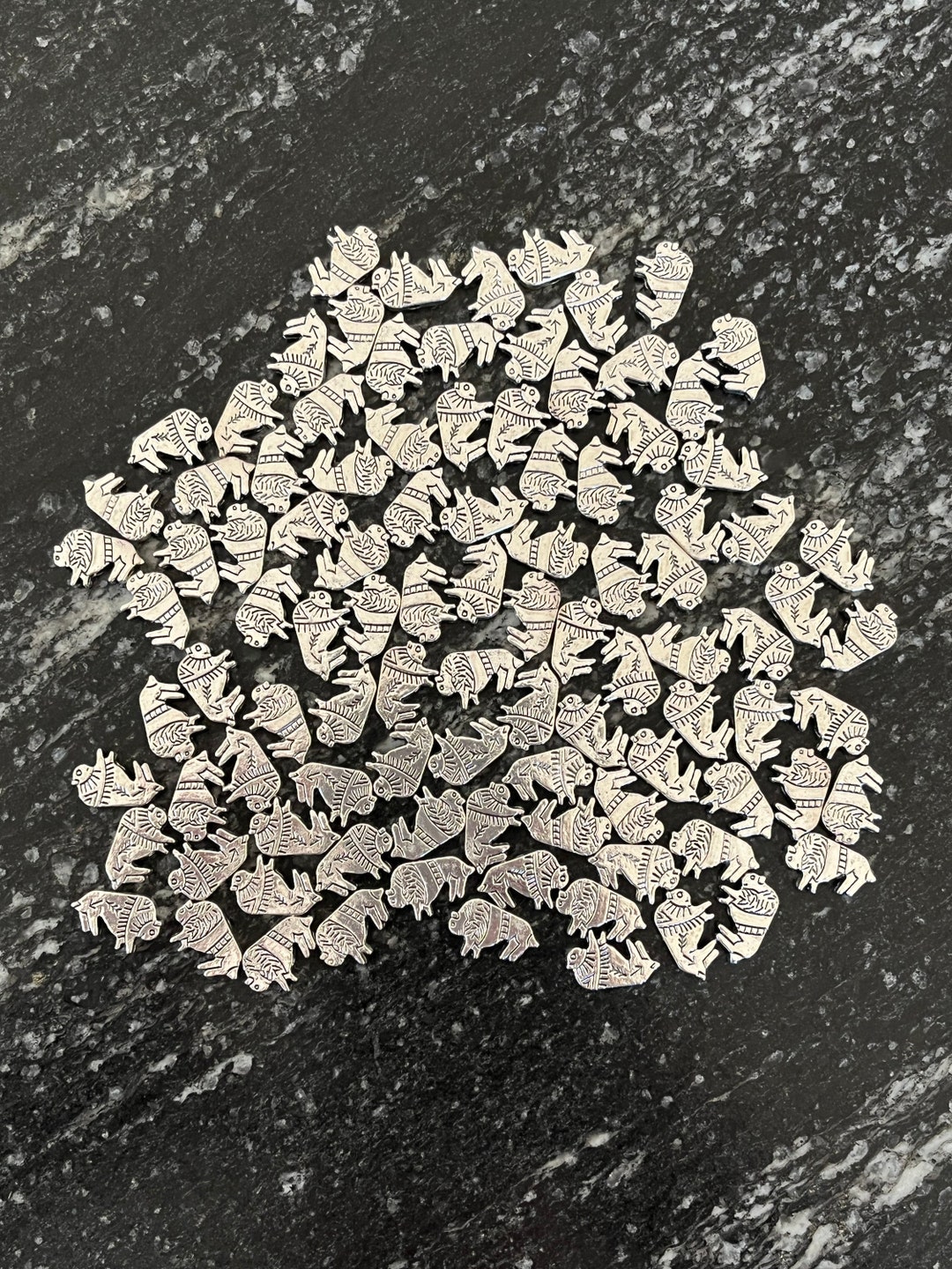 100 Bison/buffalo Beads - Etsy