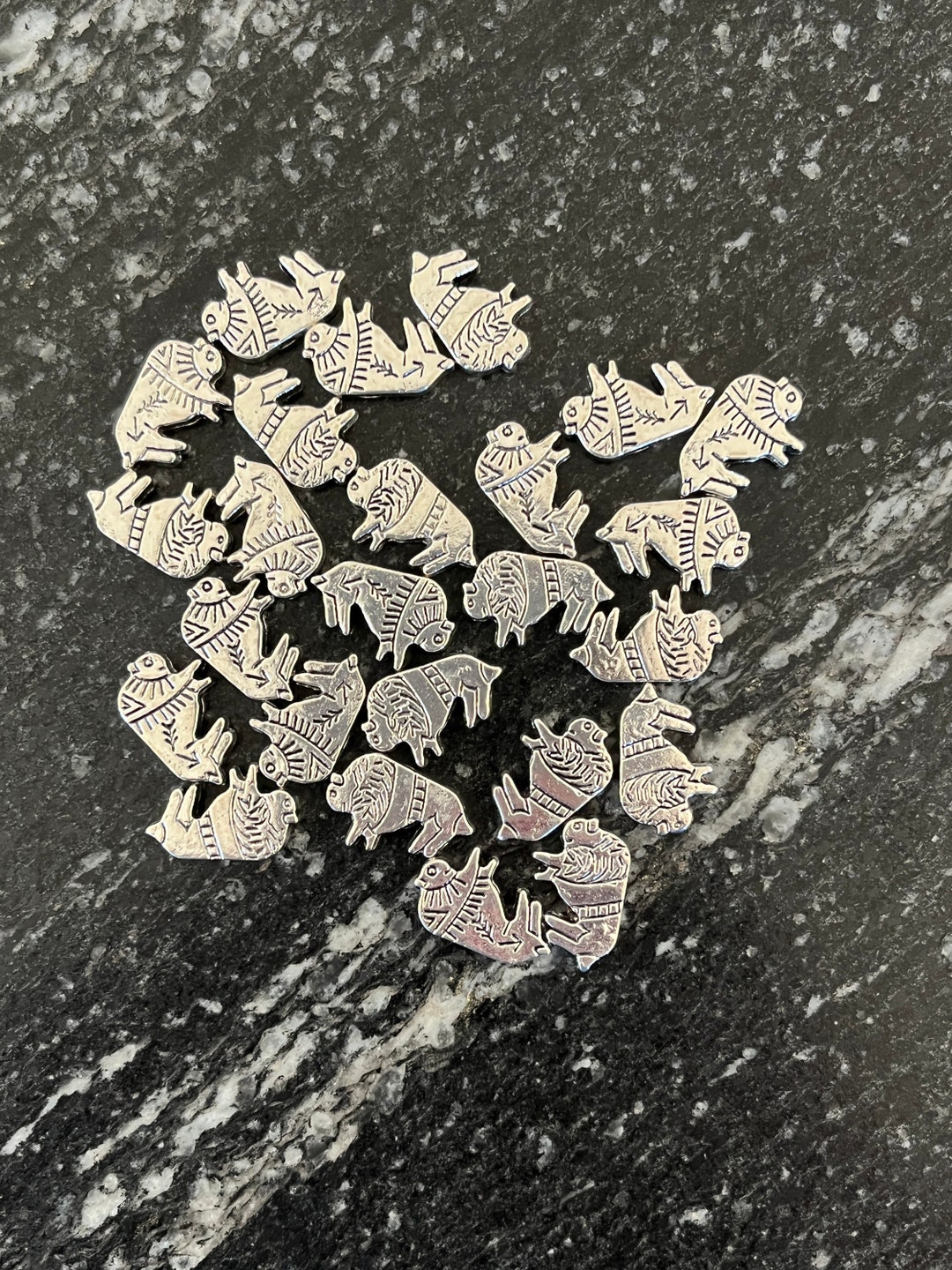 25 Bison/buffalo Beads - Etsy