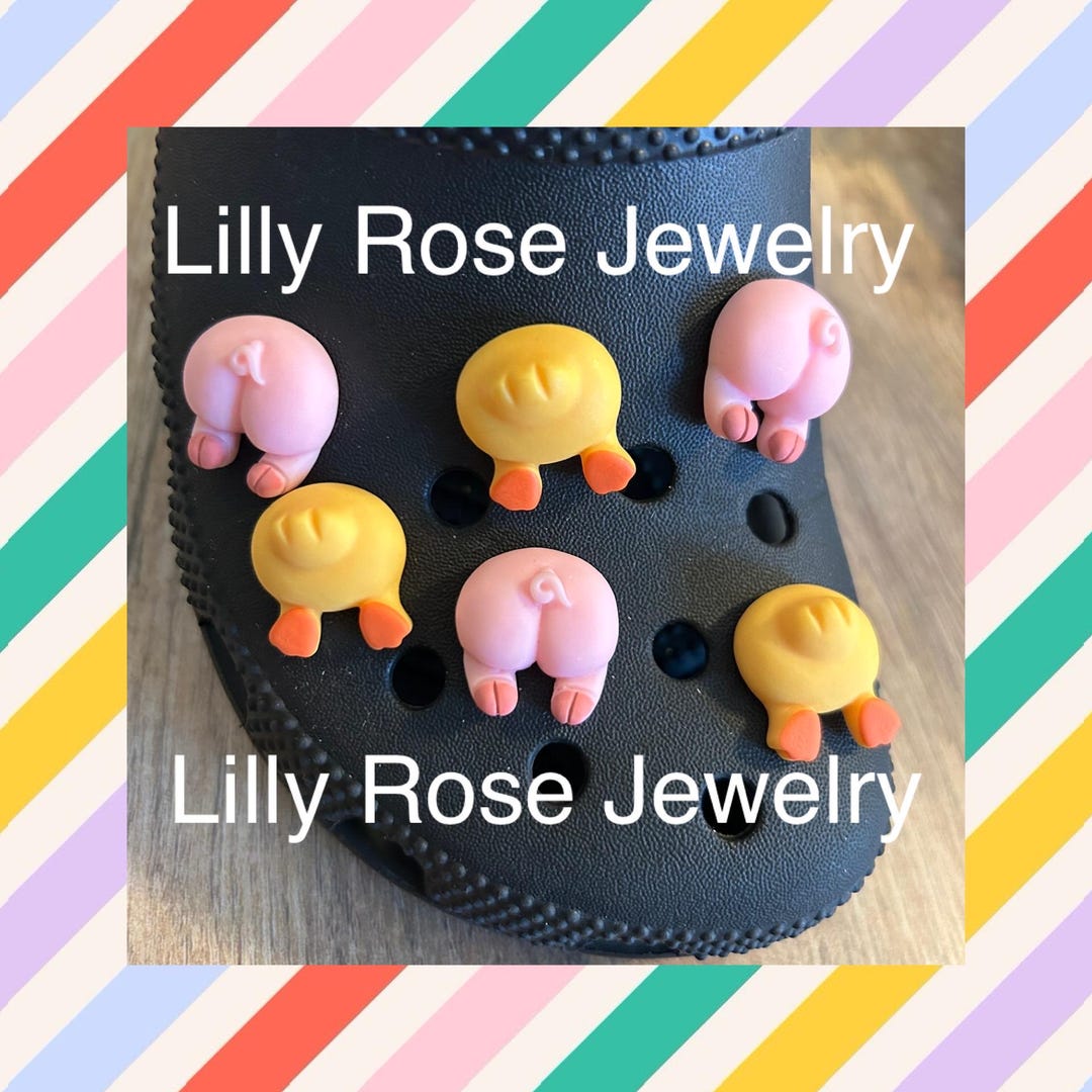 ONE Duck Booty or Pig Booty Shoe Charms Clog Charms Rubber Clog Charms ...