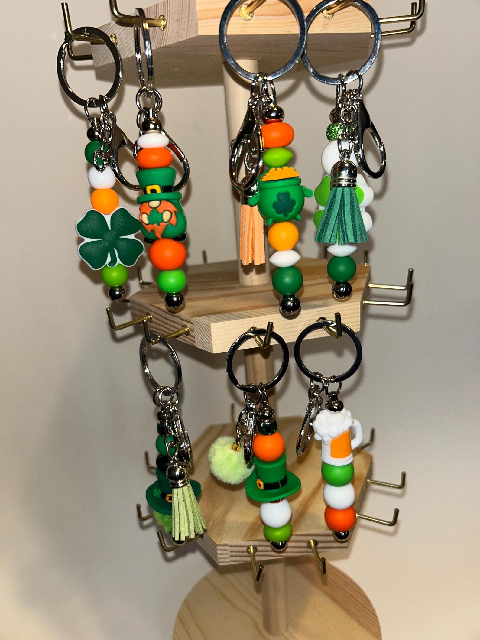 St. Patrick's Day Irish Keychain Shamrock Beer Gnome Purse Charm ...