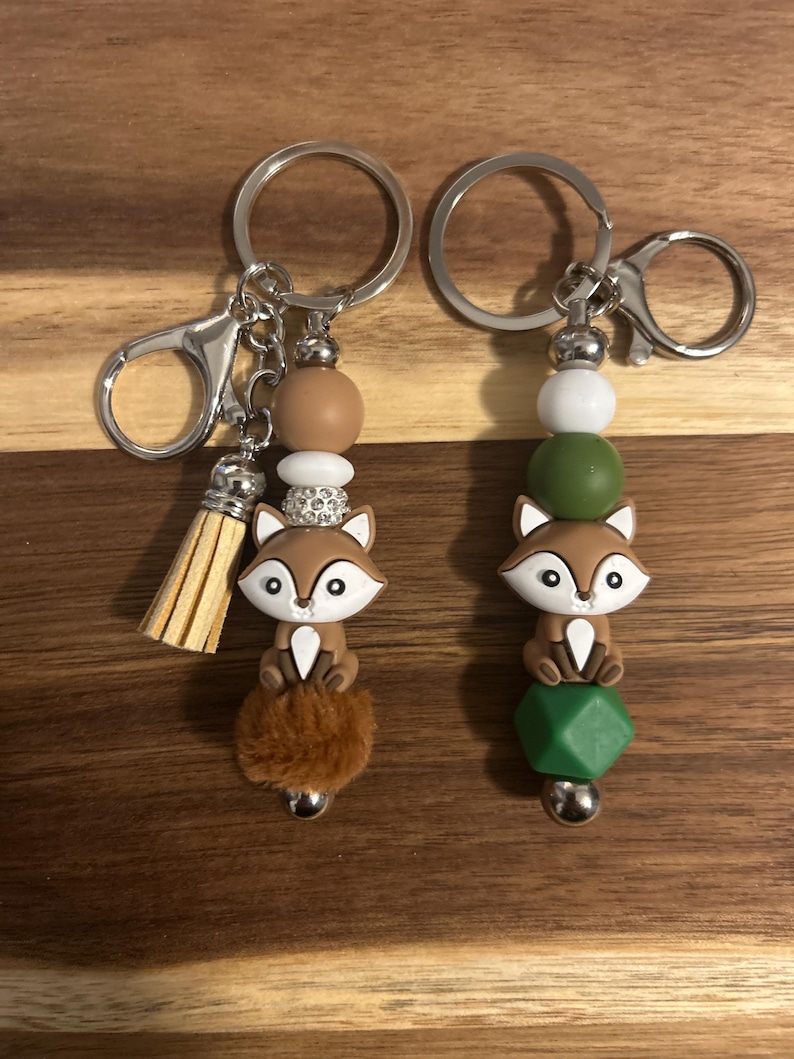 Fox Keychain Purse Charm Bag Tag Bookbag Zipper Charm Foxes Fox Gift ...