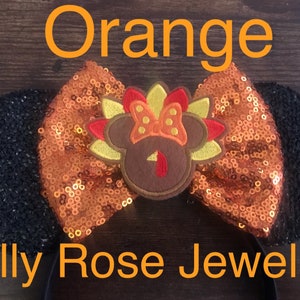 Thanksgiving Ears Sparkly Turkey Minnie Mouse Ears Inspired Headband ...