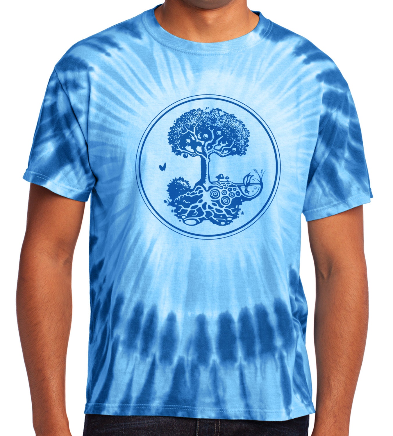 Permaculture Tree Graphic Tie Dye T Shirt. Hugelkultur, Swale, and ...